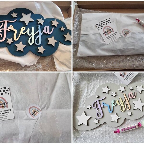 Name Cloud - Nursery - Cloud Sign - Personalised - Children’s Bedroom ...
