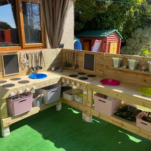 Large L Shape Mud Kitchen, Corner Mud Kitchen - Etsy UK