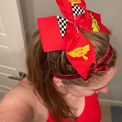 Disney Cars lighting Mcqueen Inspired Cheer Bow - Etsy