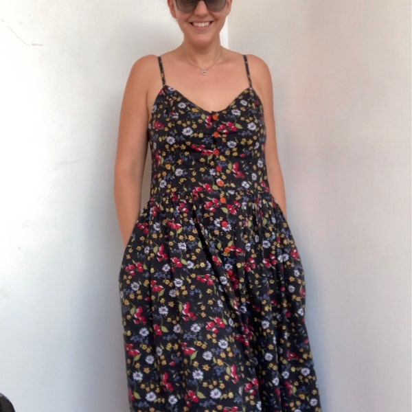 Buttondown Dress Pattern: Rosa Sundress, Mini & Midi (PDF Sewing ...