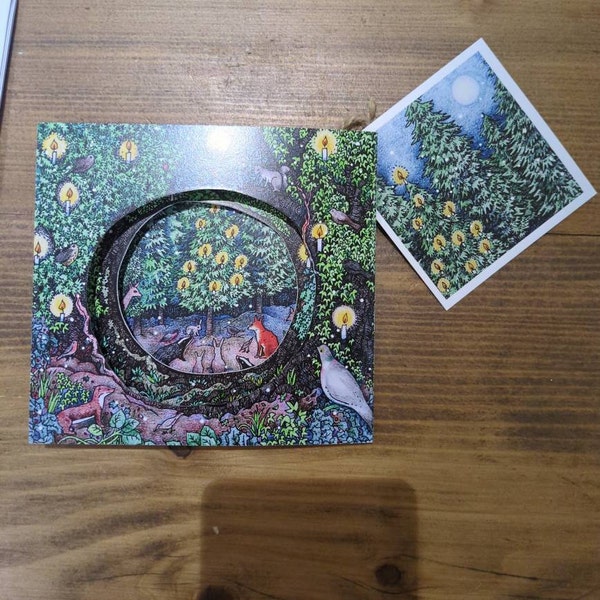 Forest of Lights - Double-sided, Papercut Concertina Card - Etsy