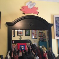 Flying Pig Sign When Pigs Fly Wooden Folk Art Style BBQ Sign - Etsy