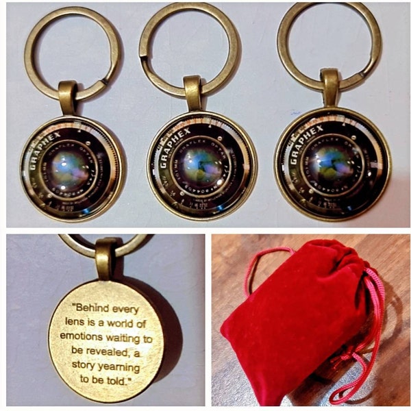 Keychain Camera Lens Keyring Camera Lens Jewelry Camera Pendant Husband ...