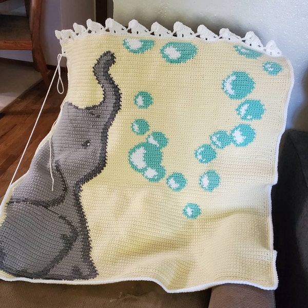 SC Single Crochet Baby Elephant Graphgan Pattern / Single Crochet ...