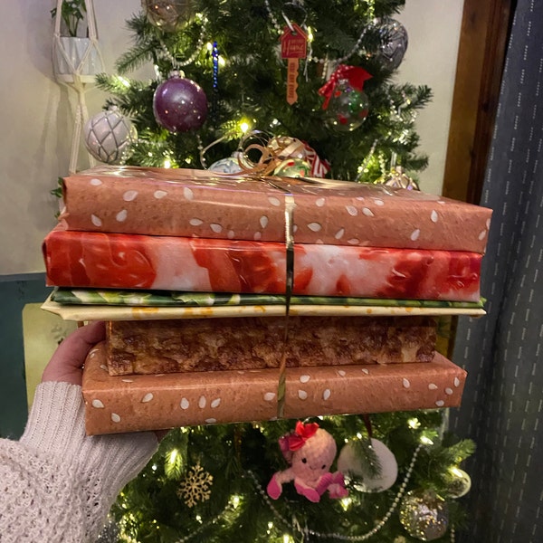 Cheeseburger Wrapping Paper Set | Funny Christmas / Birthday Gift Wrap ...