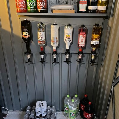 Handmade Pine Optics Bar, Personalised, Home Bar, Wall Mounted Optics ...