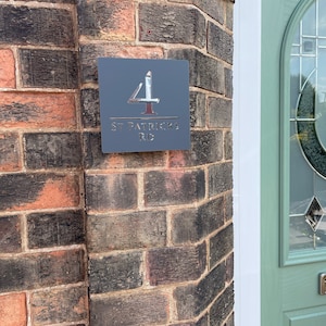 K Smart Sign Bellissima S1 Laser Cut Matt Grey & Silver Mirror Floating ...