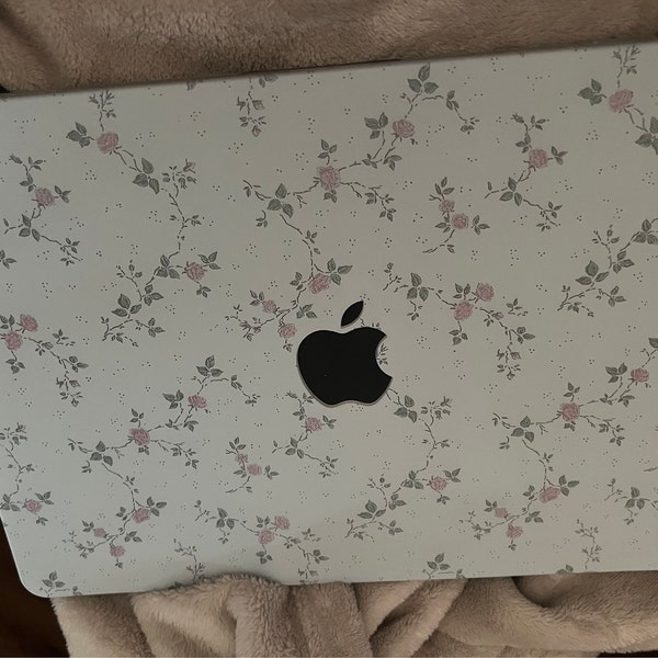 Pretty Flowers on Light Pink Flora MacBook Case for 2025 M4 Air 13/15 ...