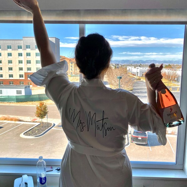 Bride Robe Personalized Bride Gift Bridal Shower Gift Unique Wedding ...