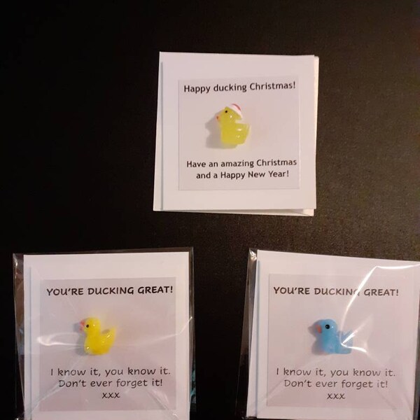 Congratulations Card - Mini 'i'm so Ducking Happy for You' or 'i'm so ...