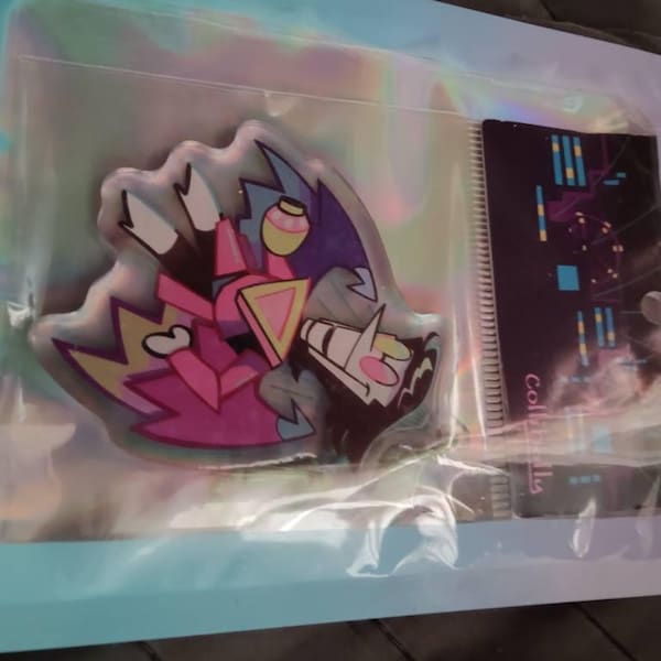 Spamton NEO Deltarune Holographic Keychain - Acrylic and Epoxy Charm 2. ...