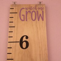 Growth Chart Ruler Add-on--"watch Me Grow" Vinyl Decal --top Header ...