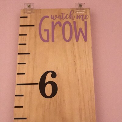 Growth Chart Ruler Add-onwatch Me Grow Vinyl Decal top Header - Etsy