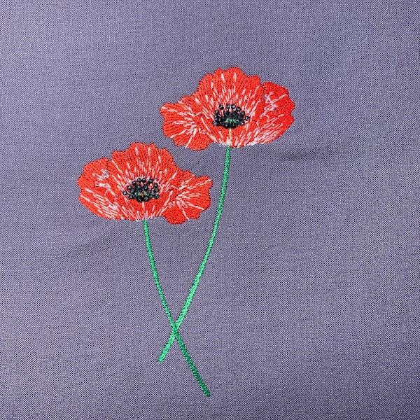 Poppy Flowers Machine Embroidery Designs - Etsy