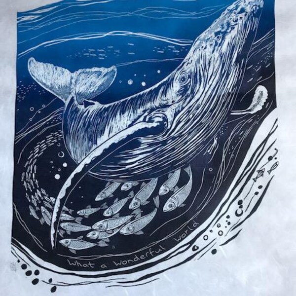 The Burrowers - Hand Made Original Linocut Design Greetings Card. Brown ...