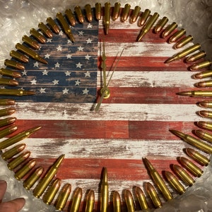 Original Thin Blue Line Flag & Bullet Clock. the Ultimate Gift | Etsy