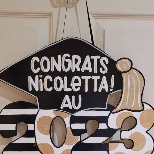 CUSTOM Class of 2025 Door Hanger, Class of 2026, Graduation Door Hanger ...