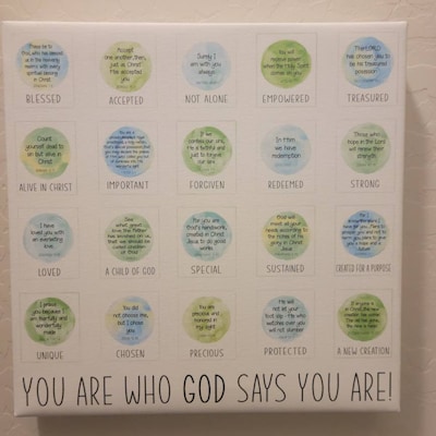 50 Printable Christian Affirmation / Scripture Cards Identity in Christ ...
