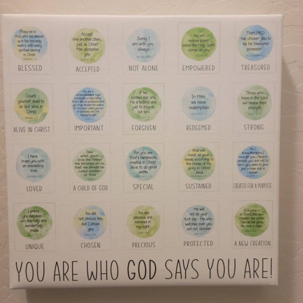 Blue Grey Identity in Christ Printable Bookmark You Are Who God Says ...