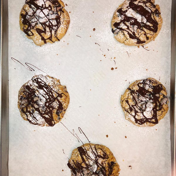 Dark Chocolate Chunk Deep Dish Cookie Recipe - Etsy