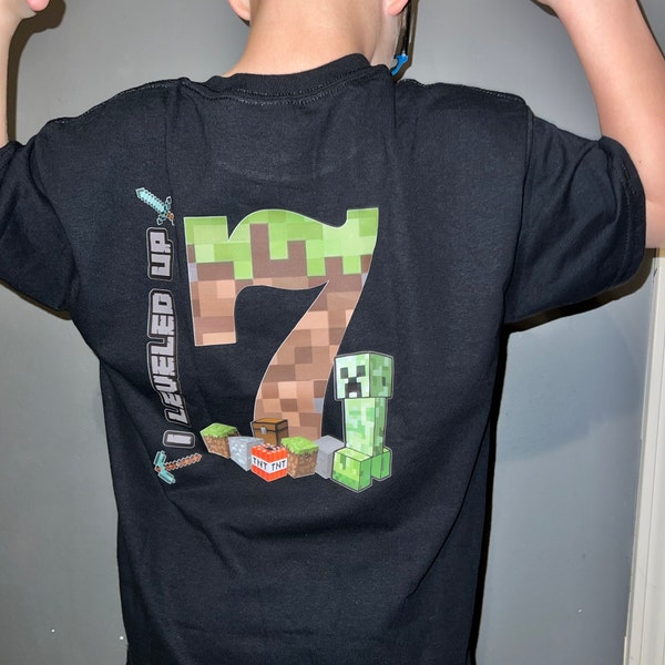 Minecraft Birthday Shirt - 7 - Etsy