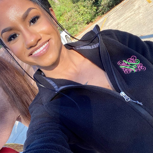 Monogrammed Fleece Jacket, Full Zip Jacket, Ladies Jacket, Gifts for ...