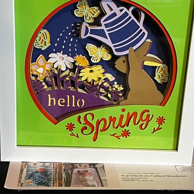 3d Hello Spring Shadow Box Svg 3d Layered Svg Easter Shadow Box Svg ...