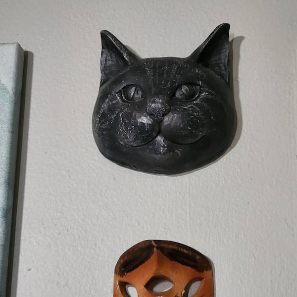 3-D Cat Plaque, 5 In. (13 Cm,) Home Decor, Pet Memory, Cat Face, Cat ...