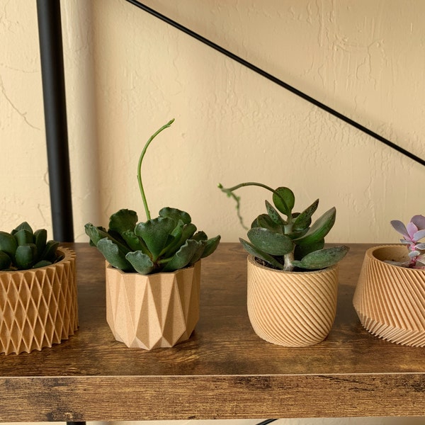 Set of 4 Small Indoor Planters - Original Planter Gift ! - Etsy