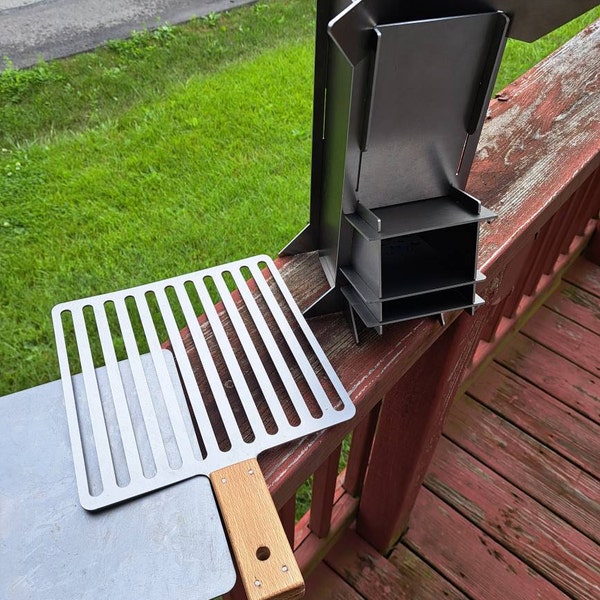 Metal Campfire Cooking Grill Bushcraft Survival Fire Pit Outdoor ...