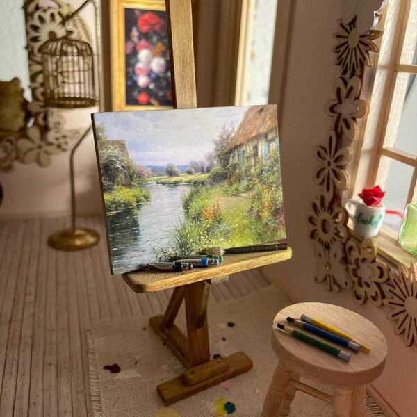 Miniature Art Studio Bench 1:12 Scale - Etsy