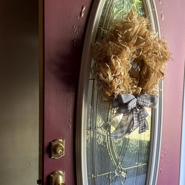 Corn Shuck Wreath - Fall Corn Shuck Wreath - Farmhouse Wreath - Fall ...
