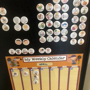 Daily Kids Calendar Schedule Activity & Chore Chart | Etsy