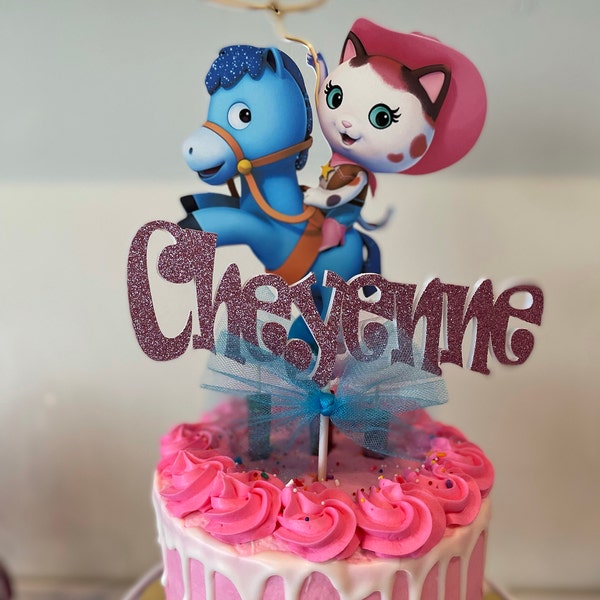 1 Disney Junior Sheriff Callie Themed Cake Topper or Centerpiece Pick ...