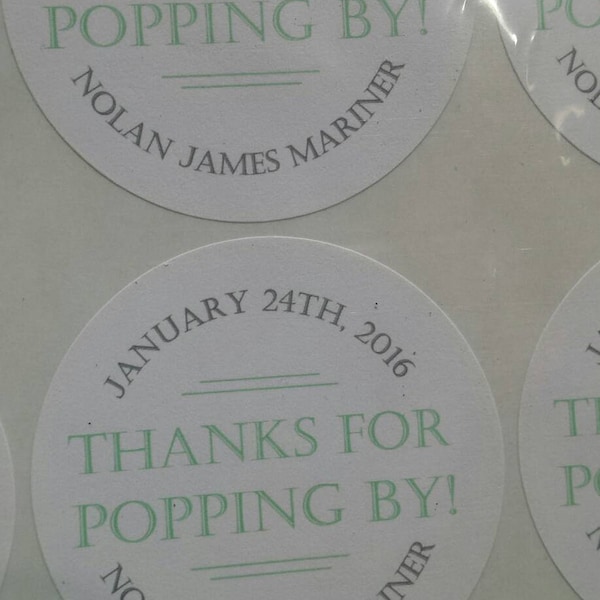 Thanks for Popping by Stickers, Popcorn Favors for Wedding, Baby Shower ...
