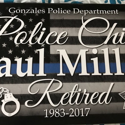 Police Officer Retirement Sign, Police Retired Sign, Police Gift ...