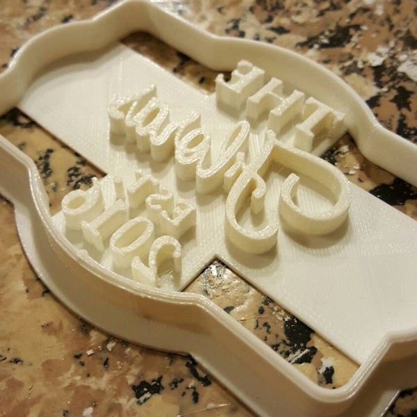 Custom Family Name Cookie Cutter With Elegant Script Lettering and ...