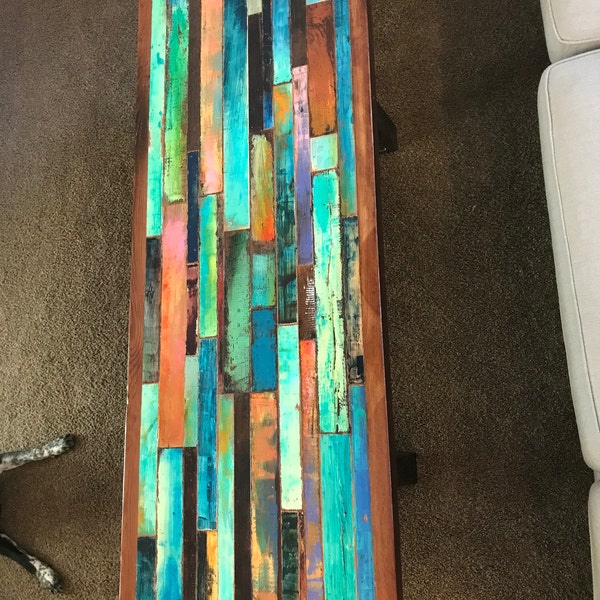 Modern Farmhouse Dining Table. Hand Painted Kitchen Table. Rustic Barn ...