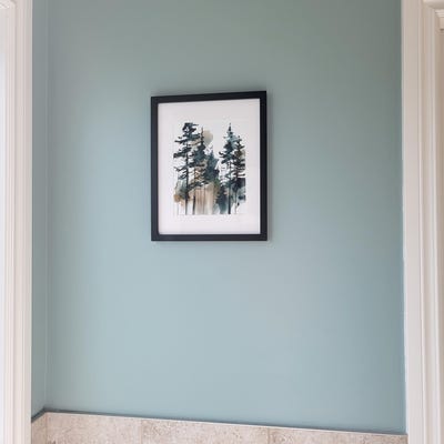 Haystacks Watercolor Painting Farmhouse Art Print Hay Field Landscape ...