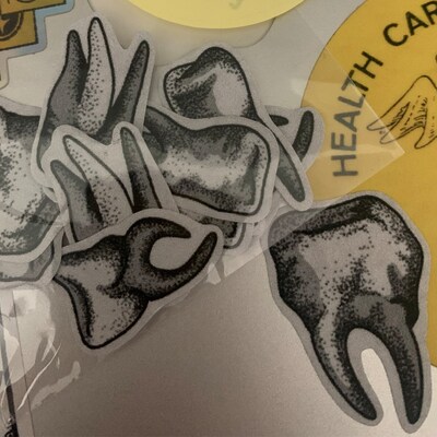 Bone Collection Stickies Sticker Pack Original, Black or Pastel - Etsy