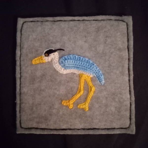 CROCHET PATTERN Blue Heron Applique Bird Motif Embellishment - Etsy