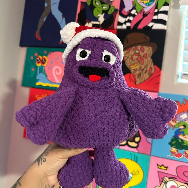 Merry Christmas Grimice Amigurumi Plush Crochet Pdf Pattern - Etsy