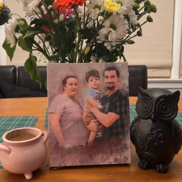 Custom Memorial Portrait Pictures With Deceased Loved One Incorporating ...