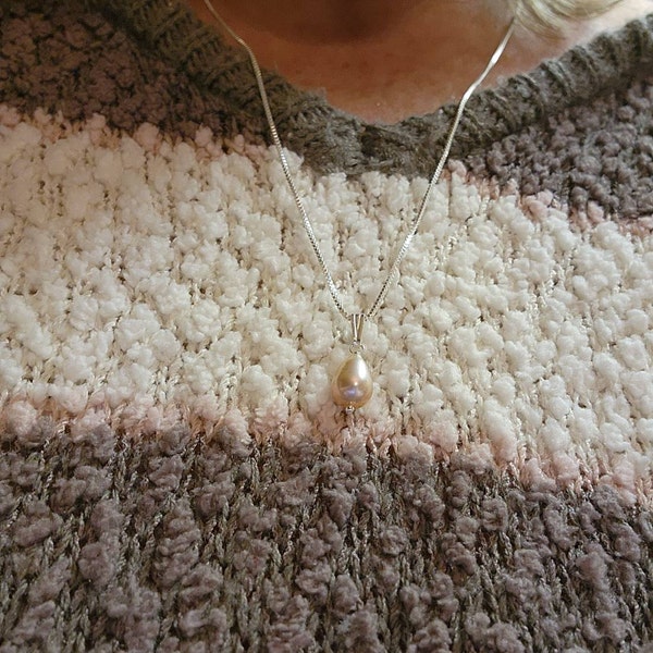 2 Row Pearl & AB Crystal Back Necklace, Pearl and Crystal Silver Plated ...