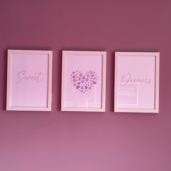 Aura Posters, Aura Prints, SET OF 3 UNFRAMED Gradient Wall Art ...