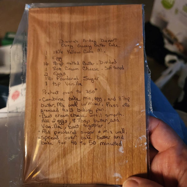Recipe Cards, Handwritten Engraved Recipe, Custom Fridge Magnet ...