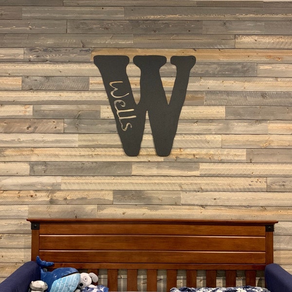 Rustic Metal Letter Decor -custom Metal Sign- Personalized Metal ...