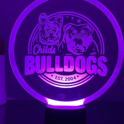 Laser Engraved LED Light up Display/sign, Custom LED Sign-circle - Etsy