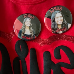 Sports Team Button, Personalized Pins for School Teams, Team Mom Dad ...