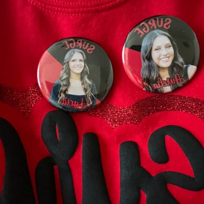 Sports Team Button, Personalized Pins for School Teams, Team Mom Dad ...